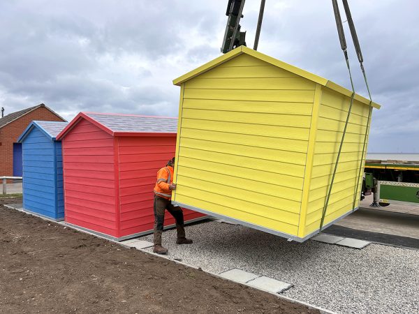 Kiosks and beach huts installed in Withernsea as project nears final ...